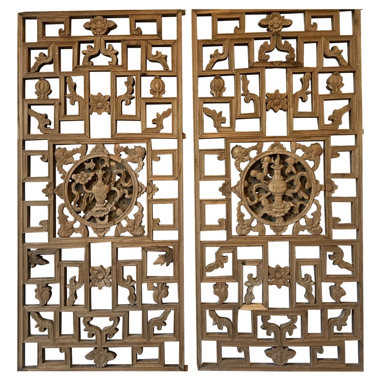 Chinese Antique Wood Panel For Sale at 1stDibs