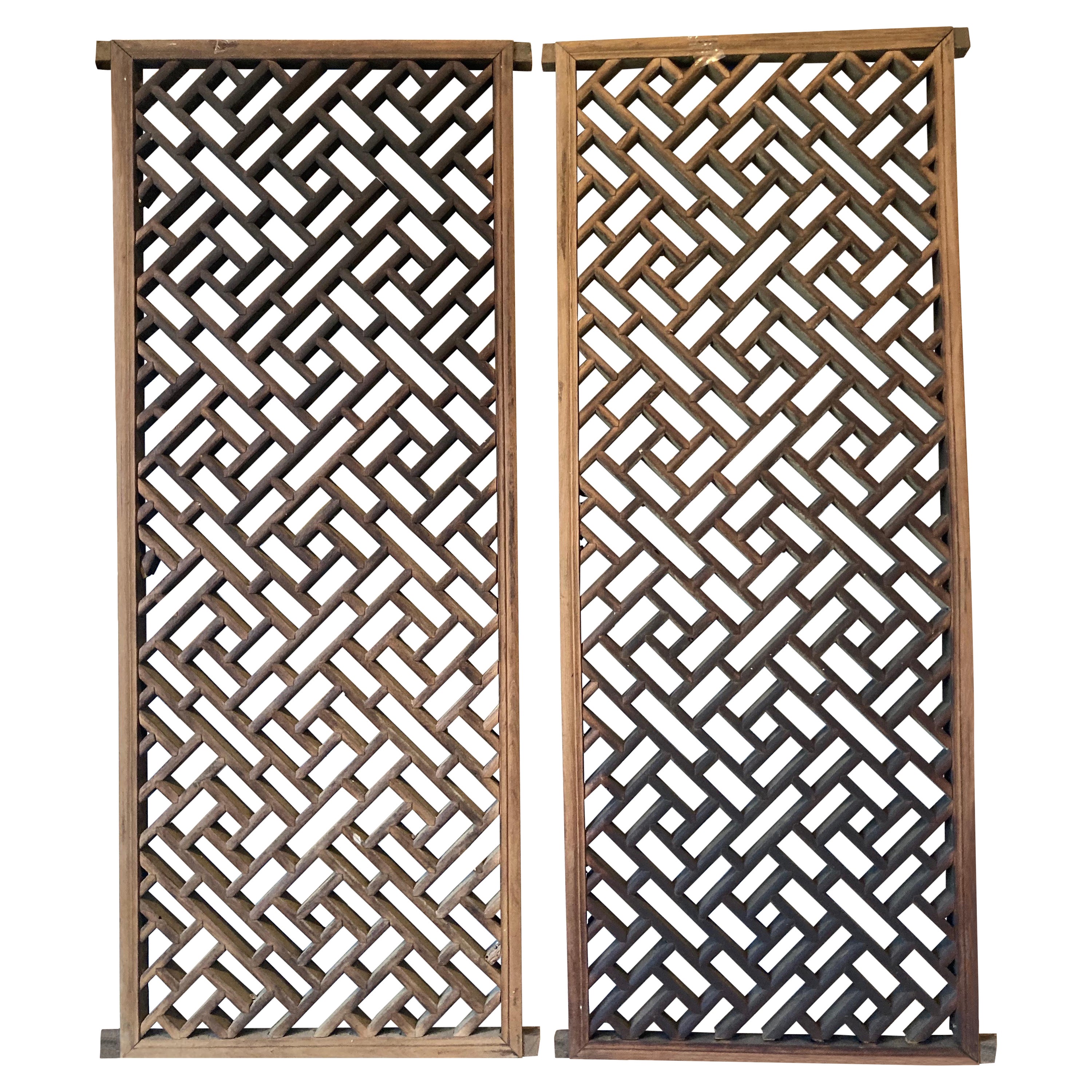 Chinese Antique Wood Panel at 1stDibs | crosshatch wood panel