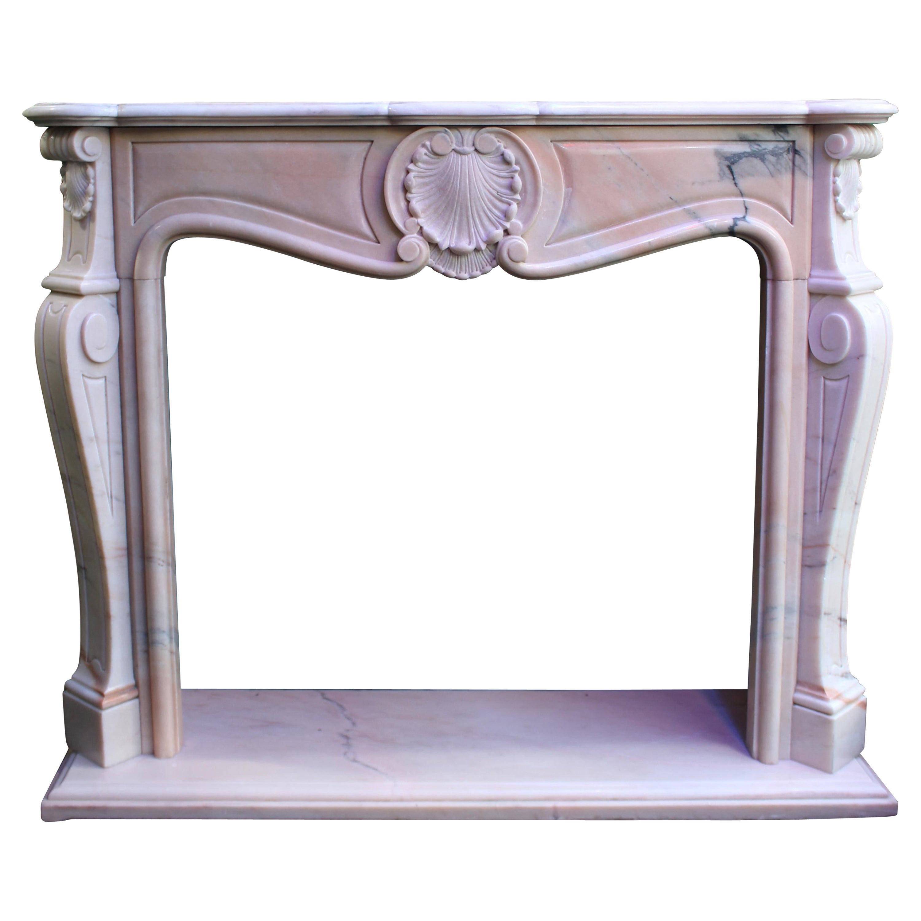 Impressive Carved Stone Period Style Fire Surround and Hearth at 1stDibs