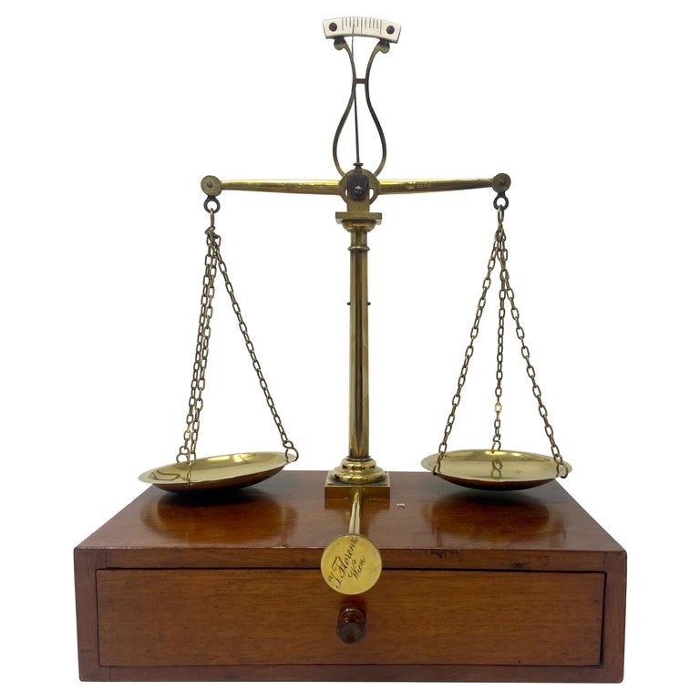 Antique Austrian Brass Apothecary Scale by "J. Florenz Wien, Vienna ...