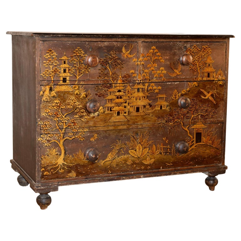 19th Century Chinoiserie Chest of Drawers at 1stDibs