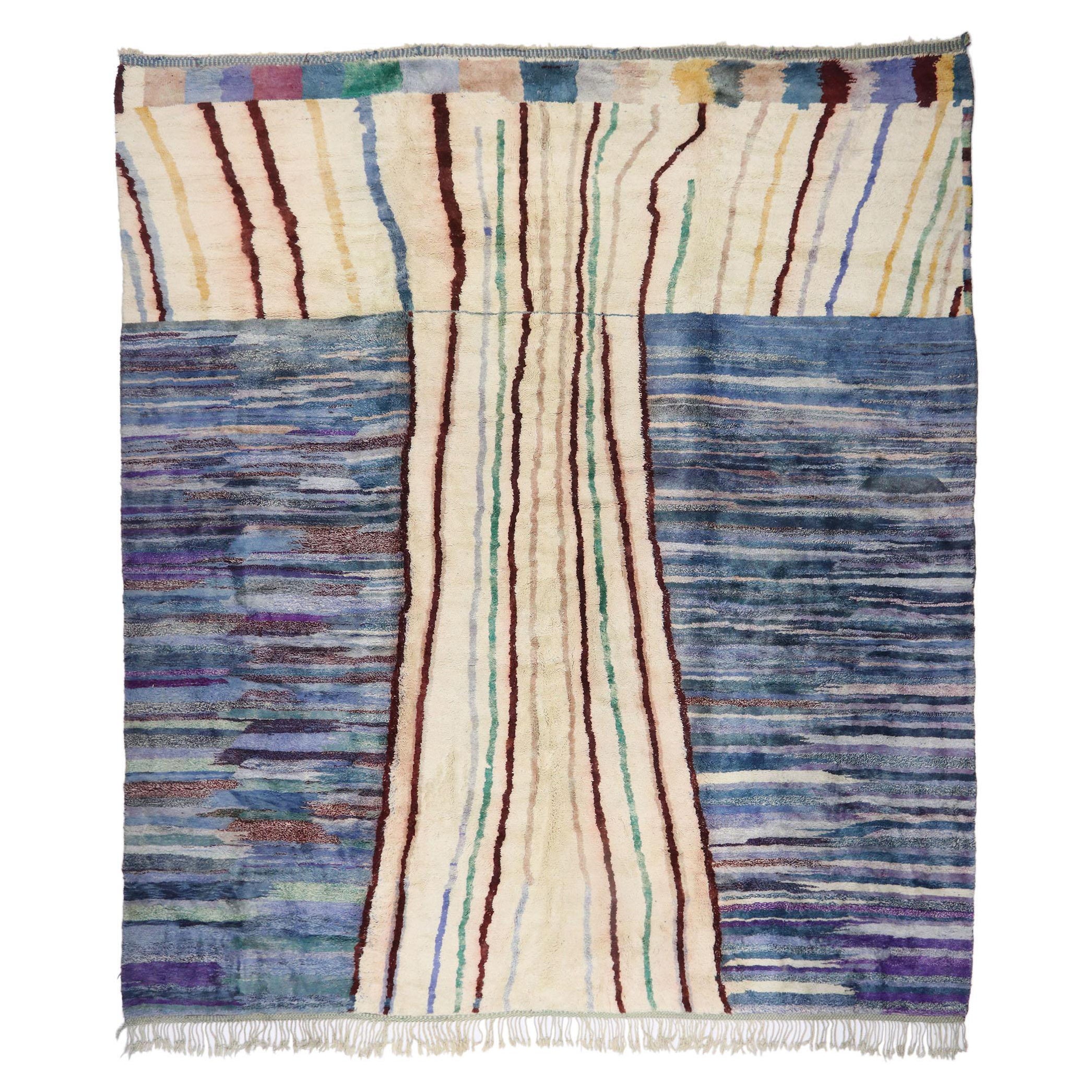 New Contemporary Berber Moroccan Rug with Biophilic Design For Sale at ...