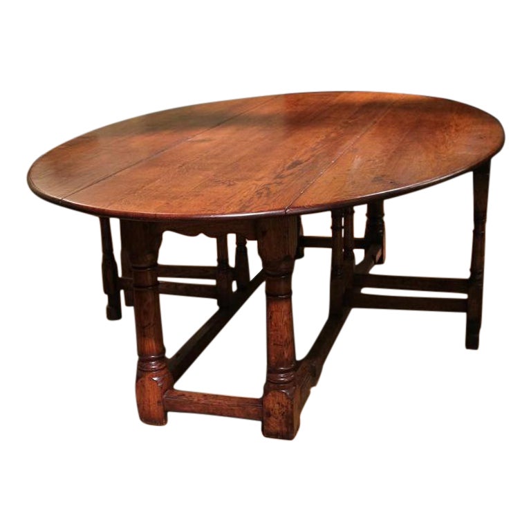 Large Oak Drop Leaf Table at 1stDibs