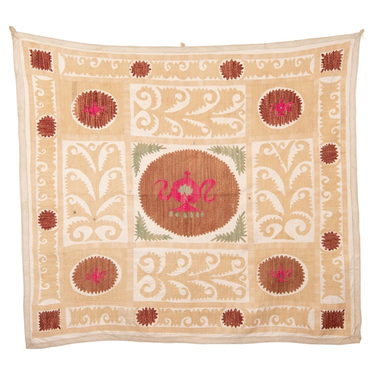 Folk Suzani from Urgut, Uzbekistan, Mid 20th C. For Sale at 1stDibs