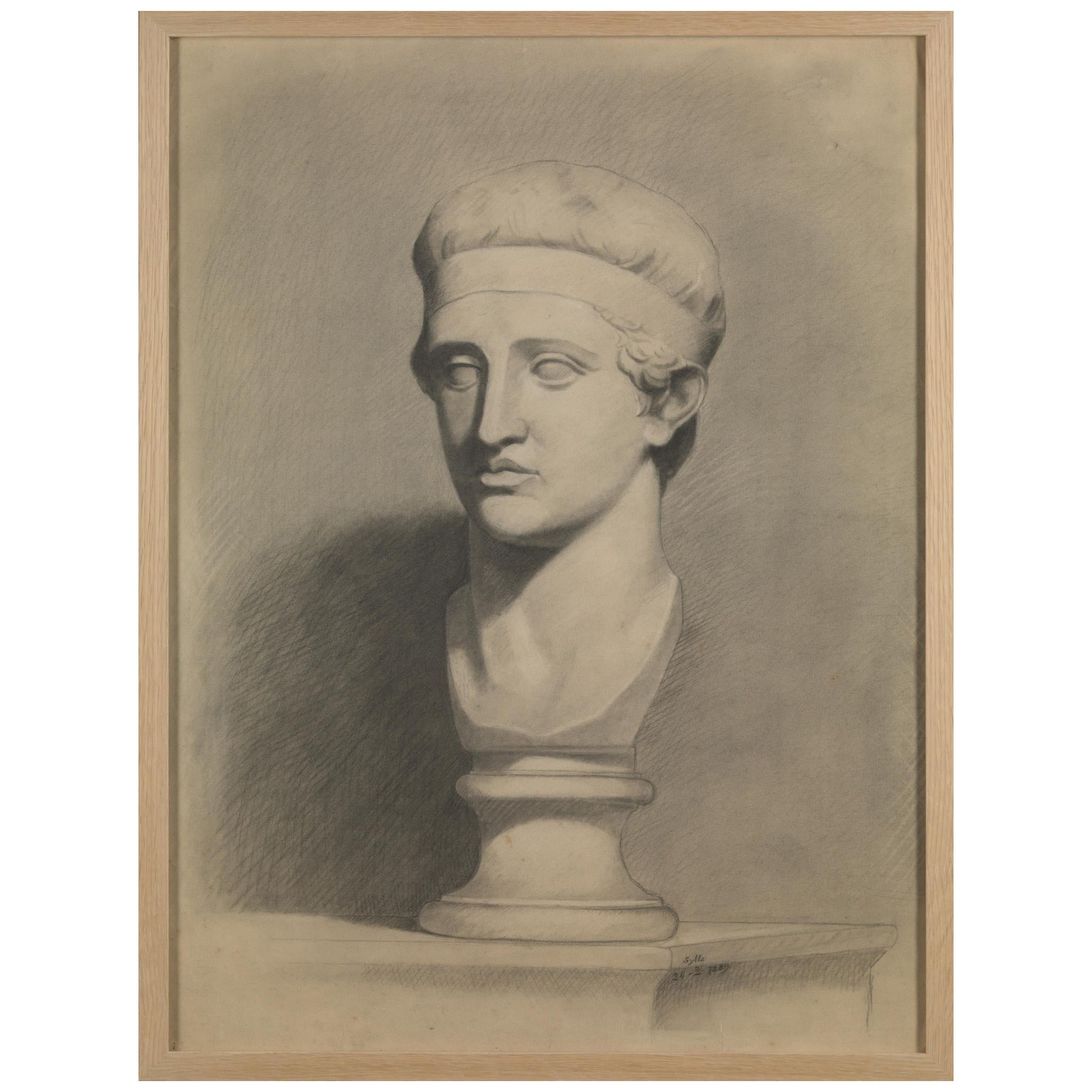 Large 19th Century Dutch Nautical Napoleonic Pastel Drawing on Paper ...