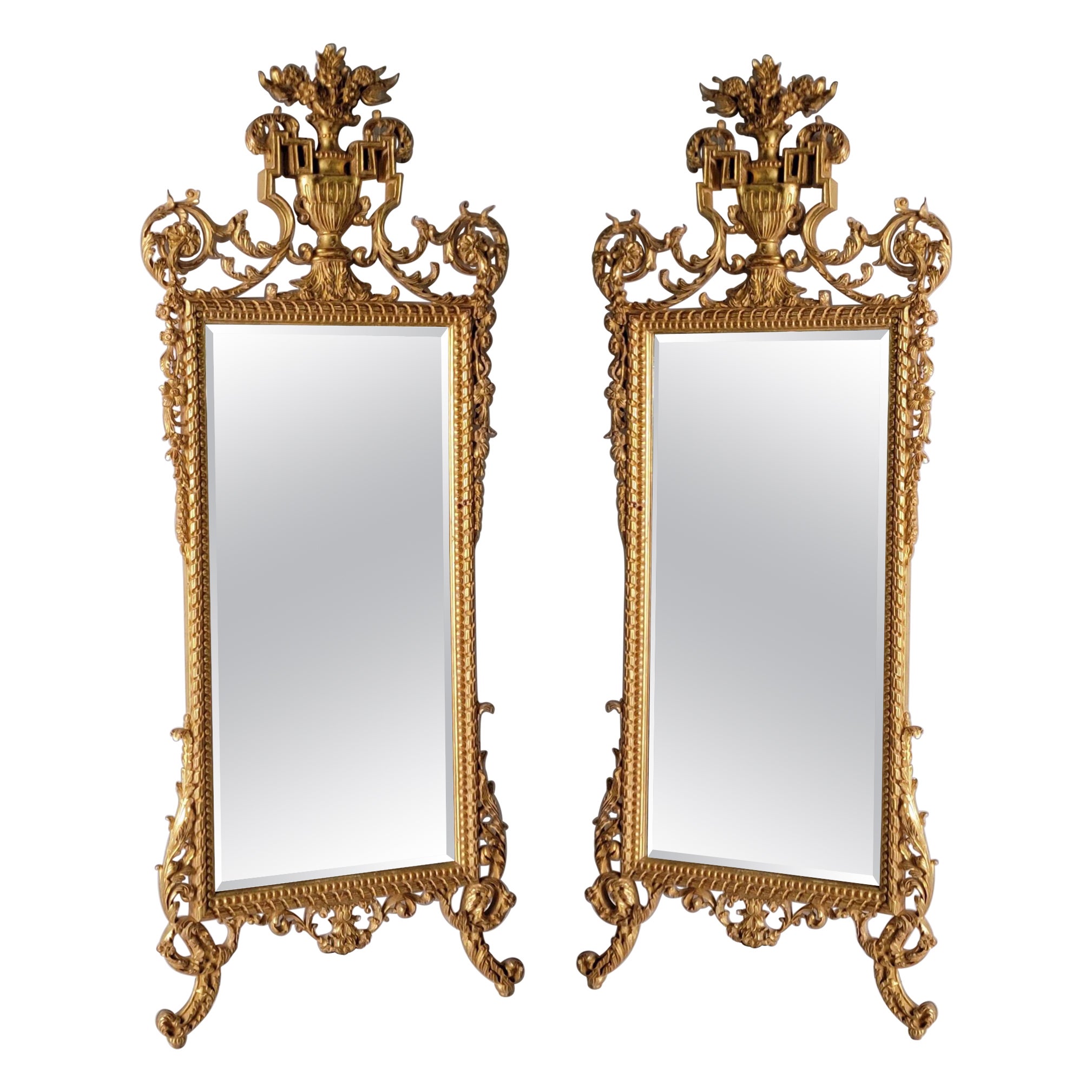 Neo Classical Style Zinc Window Mirror at 1stDibs