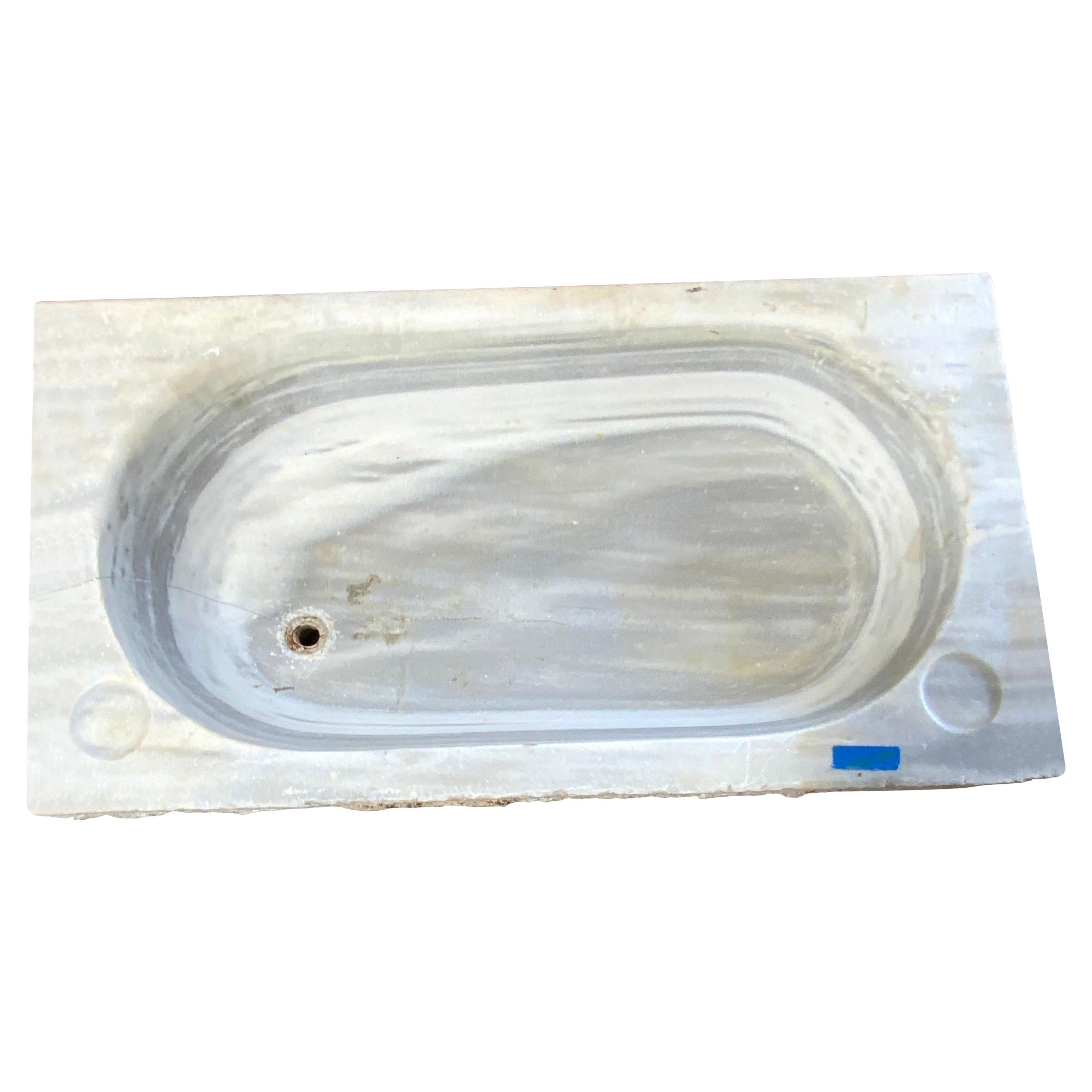 Late 19th Century White Marble Rectangular Sink at 1stDibs