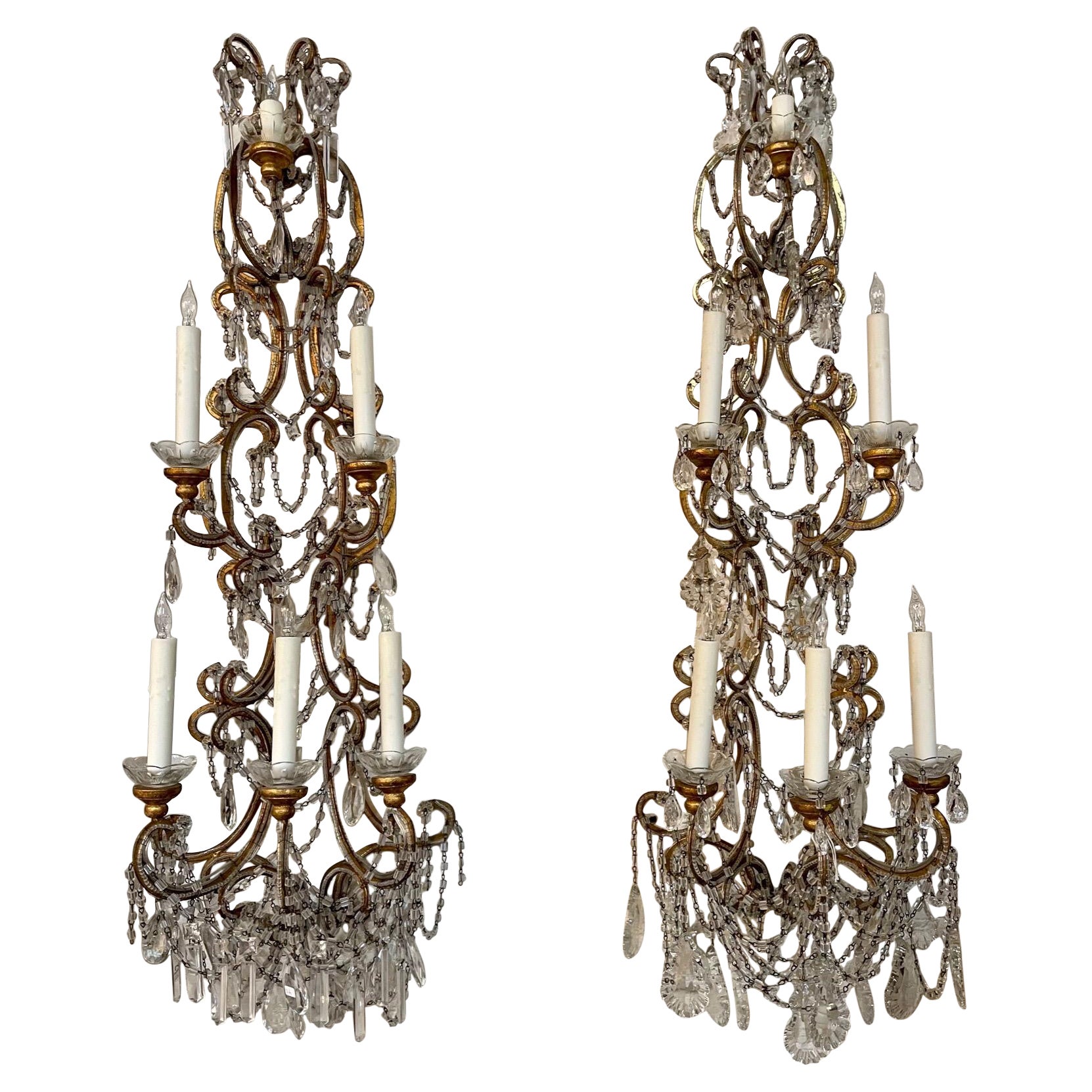 Vintage Pair of Seashell Shell Beach Wall Light Sconces at 1stDibs