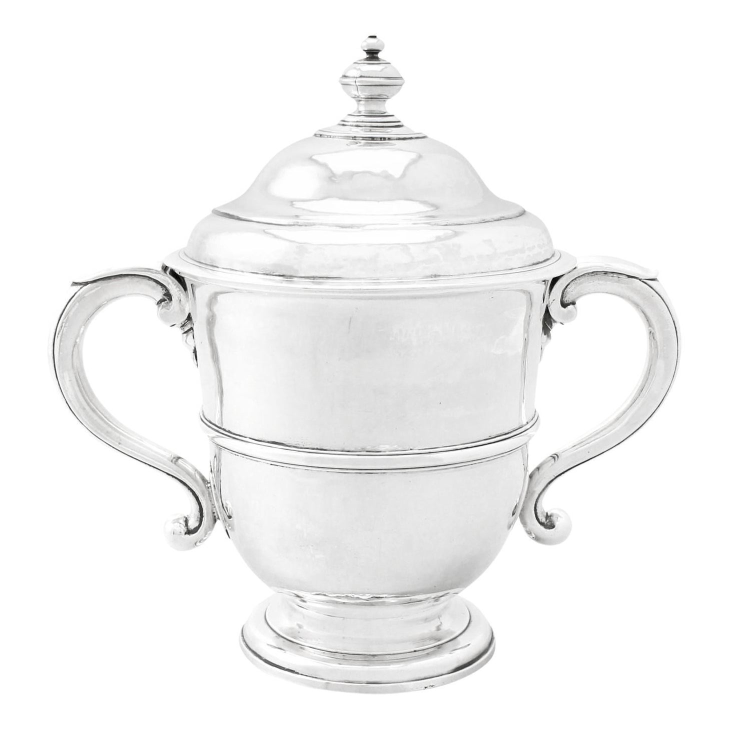 Antique Sterling Silver Presentation Cup and Cover For Sale at 1stDibs