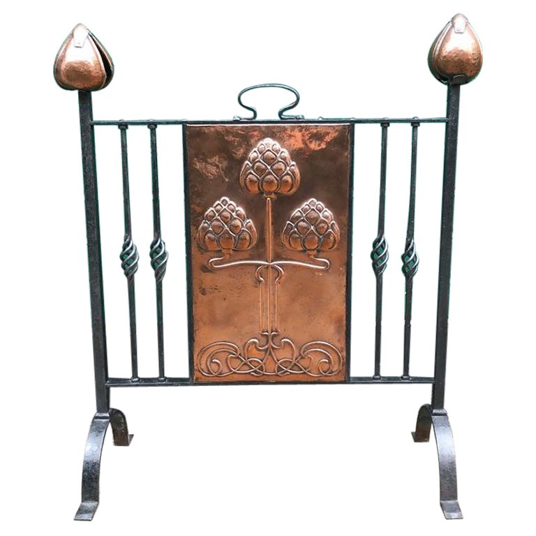 A Rare Anglo-Japanese Fire Screen designed by E W Godwin With Kissing ...