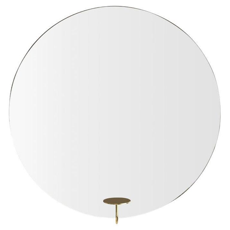 Contemporary Wall Mirror 'Miró Miró' Round, Small, Brass, Clear For ...