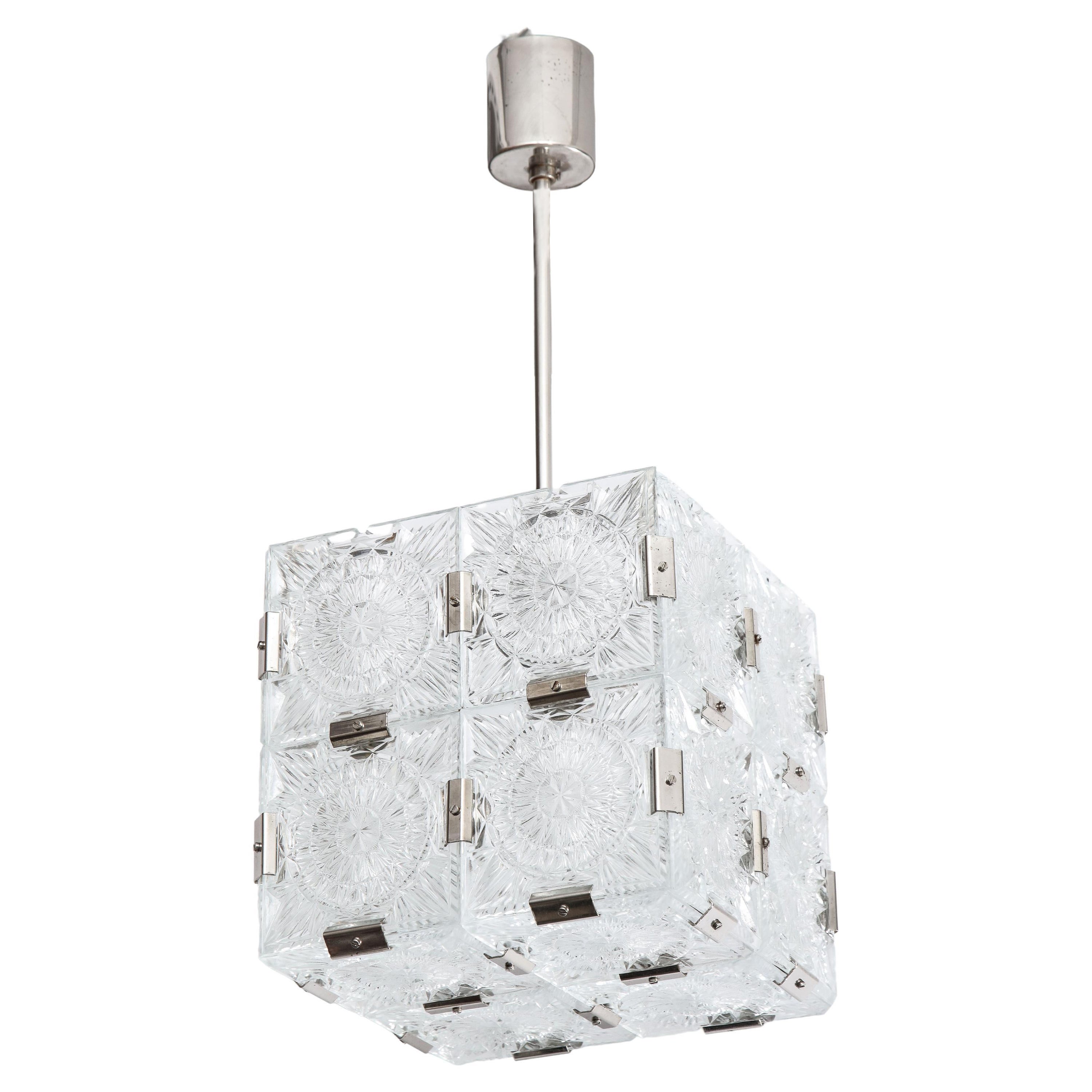 Art Deco Czech Crystal Chandelier at 1stDibs