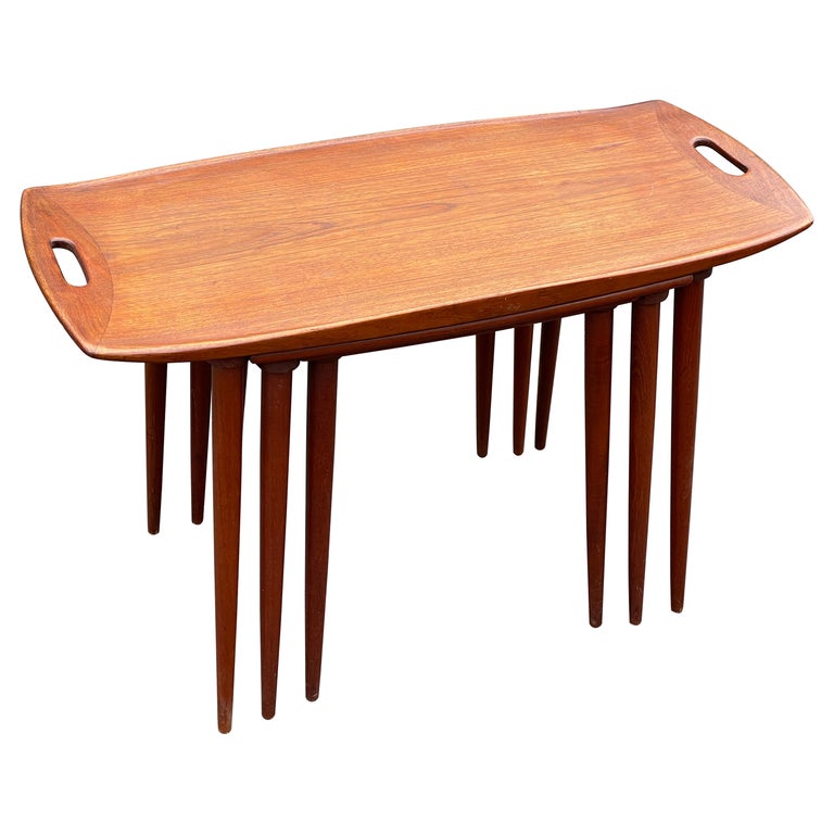 Arne Jacobsen Teak Nesting Tables, 1960´S at 1stDibs