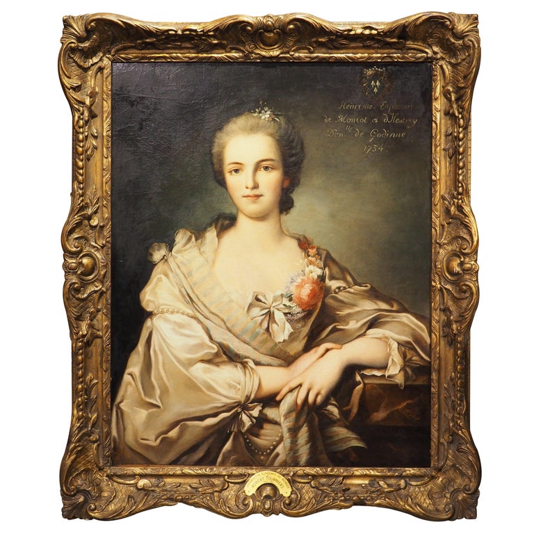 Oil on Canvas Portrait of Henriette Euphemie de Moniot by Robert ...