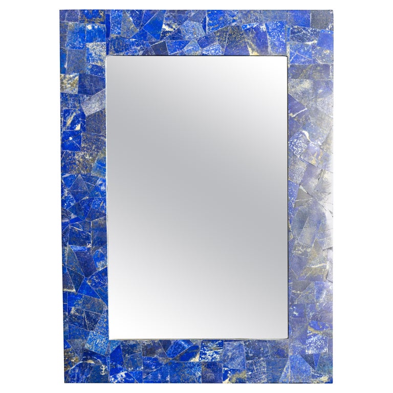 Lapis Lazuli Framed Mirror For Sale at 1stDibs