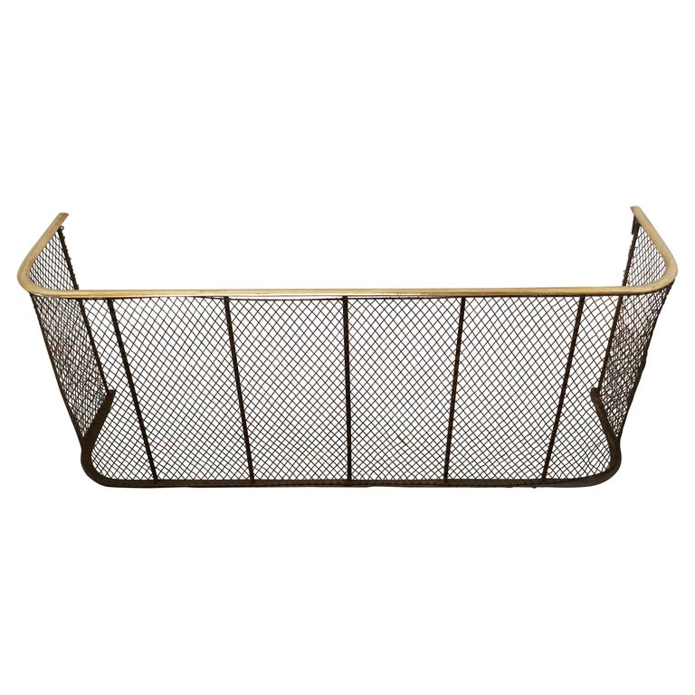 Victorian Nursery Fire Guard, Brass Fender at 1stDibs