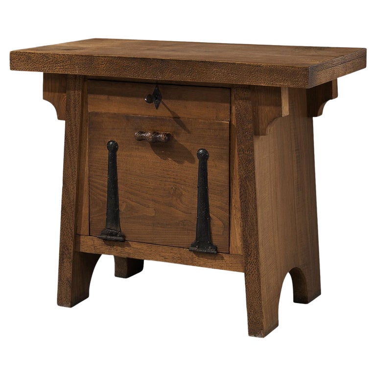 Ernesto Valabrega Extendable Cabinet in Oak and Iron For Sale at 1stDibs