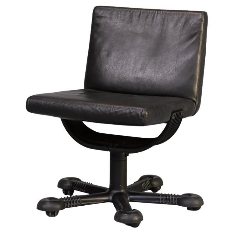 70er Jahre Tobia and Afra Scarpa Mix Drehstuhl aus Leder für Molteni im ...