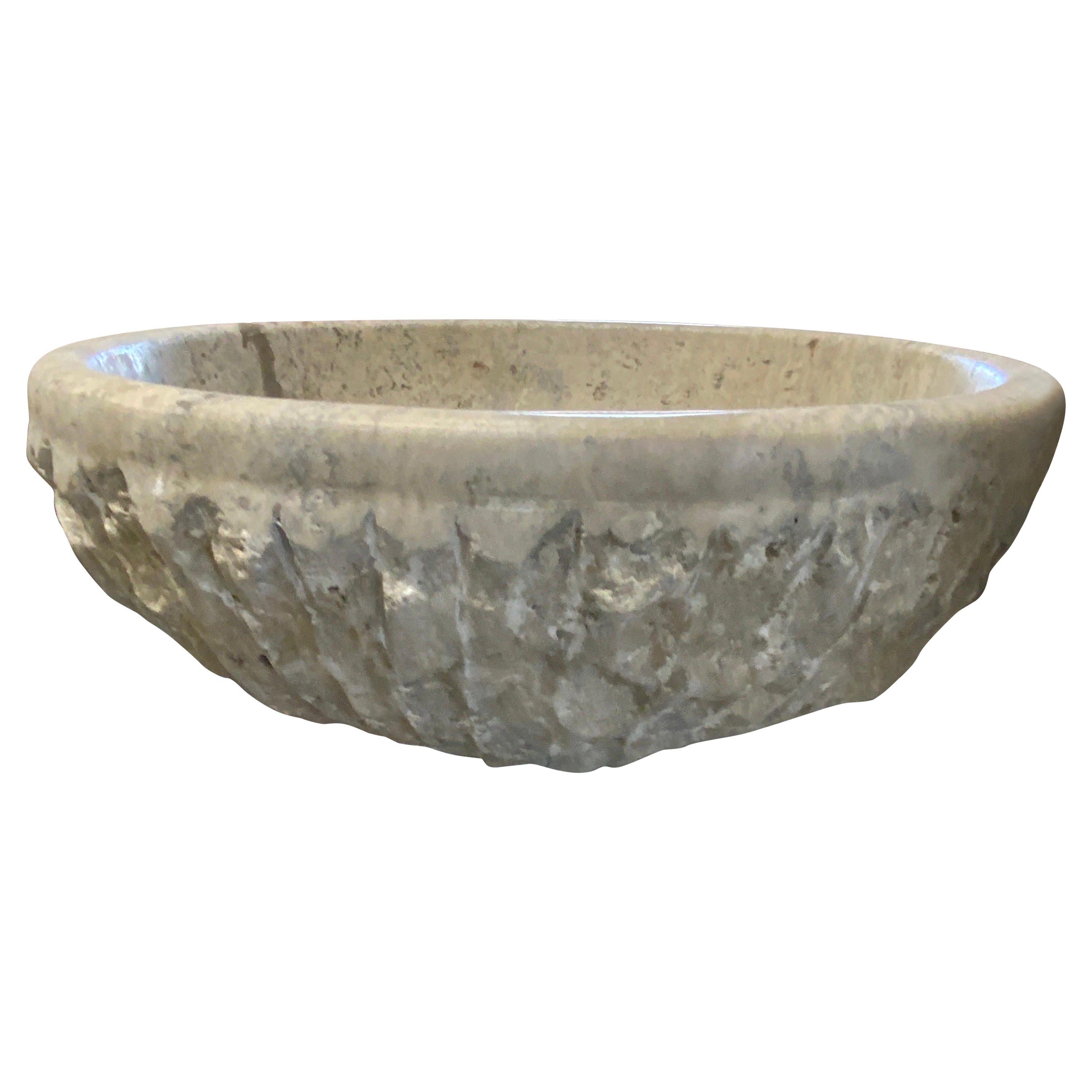 Vintage Sherle Wagner Marble Shell Pedestal Sink. at 1stDibs