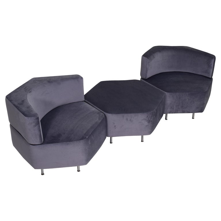 Rare Harvey Probber Hexabloc Island Seating Suite at 1stDibs