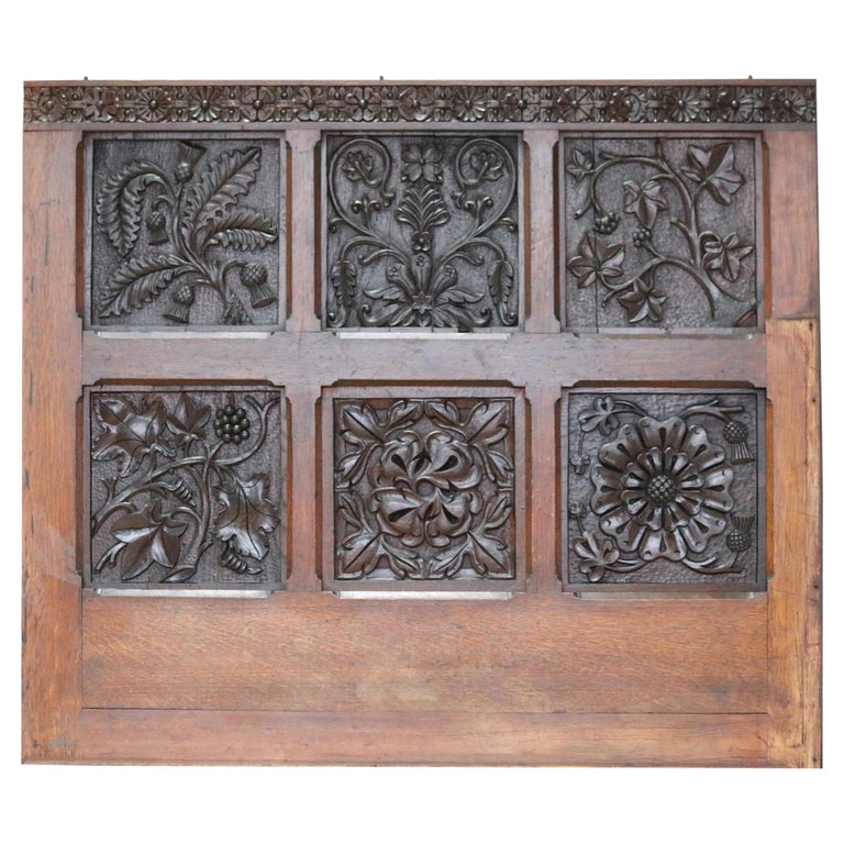 Oak Wall Panel in the Jacobean Style at 1stDibs