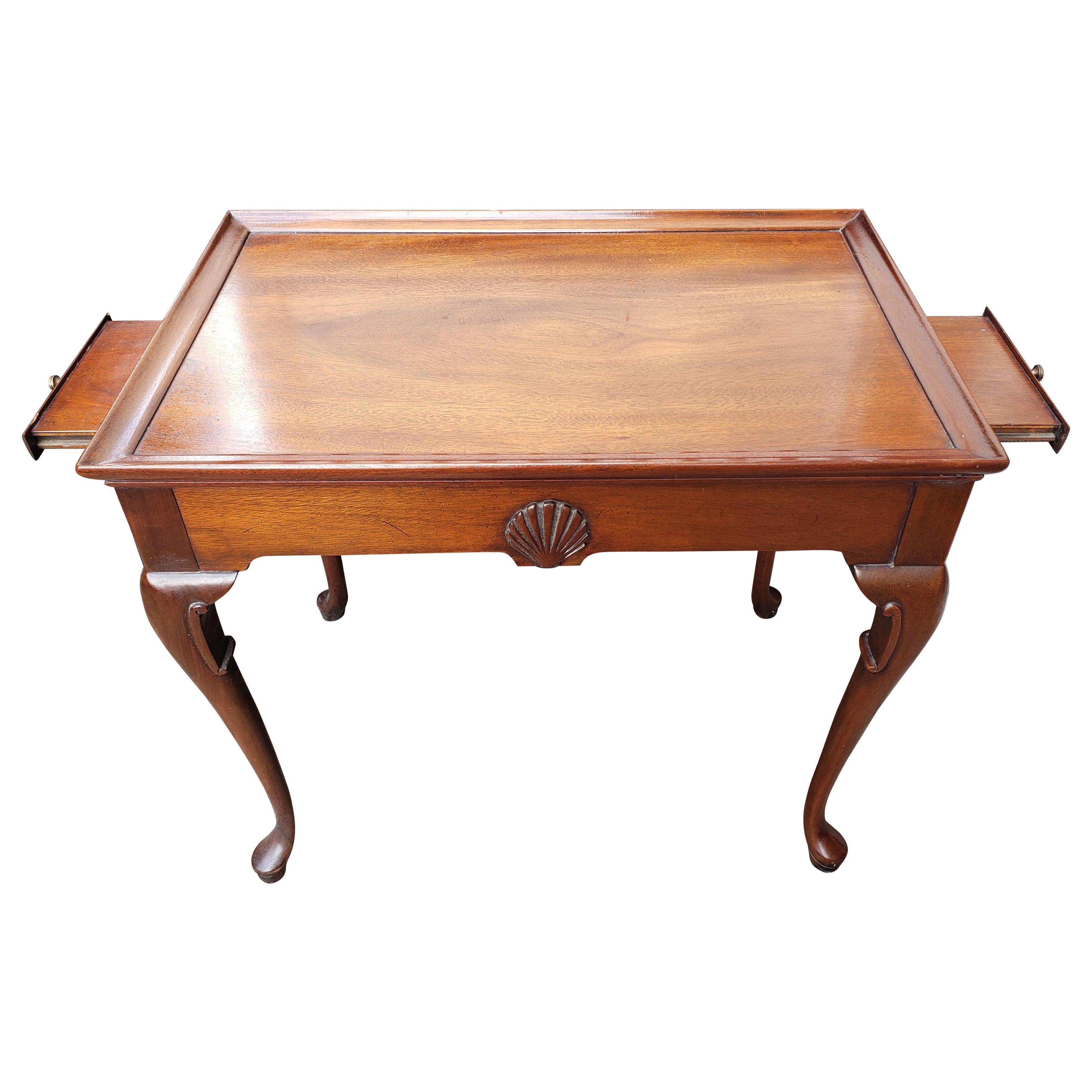 Victorian Fiddleback Mahogany Campaign Coaching Table For Sale at 1stDibs