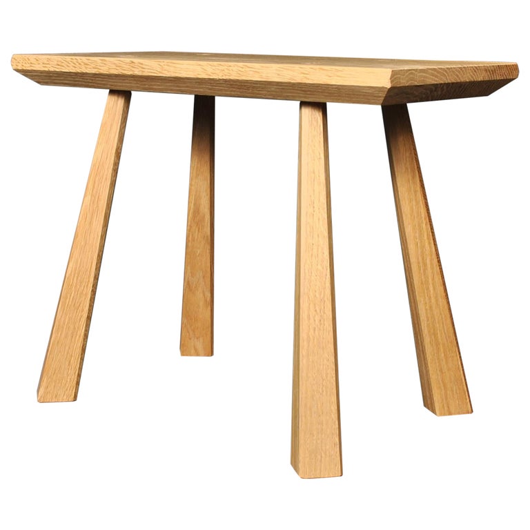 Handcrafted Oak Single Seat Bench For Sale at 1stDibs | one seat bench ...