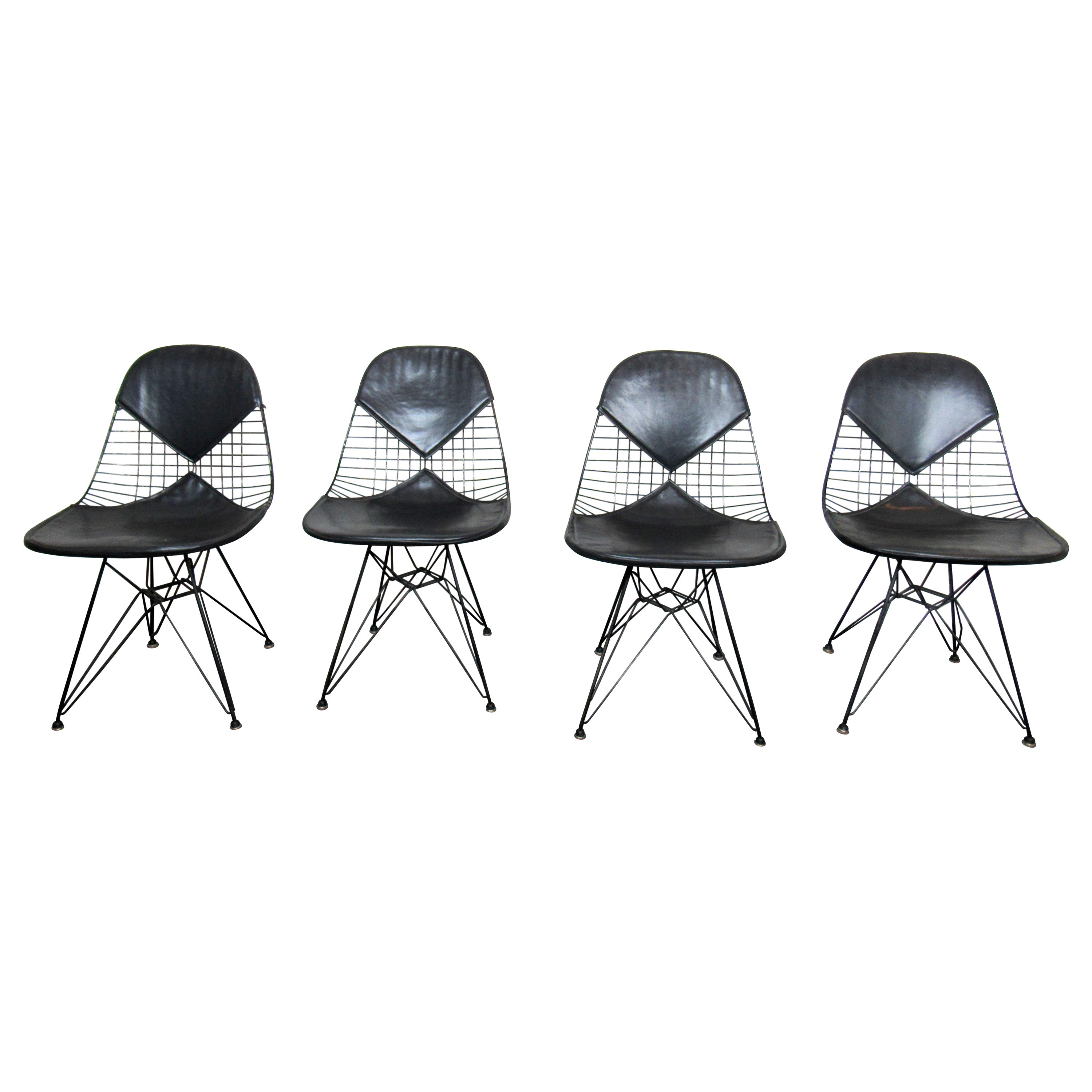 Mid-Century Modern Eames Leather Desk Chair at 1stDibs