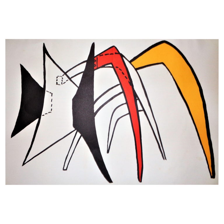 Alexander Calder Lithograph "Les Triangles" Derriere Le Miroir, 1963 ...