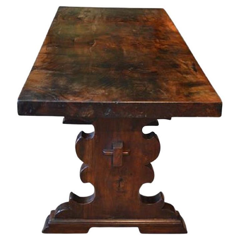 Italian Trestle Table For Sale at 1stDibs