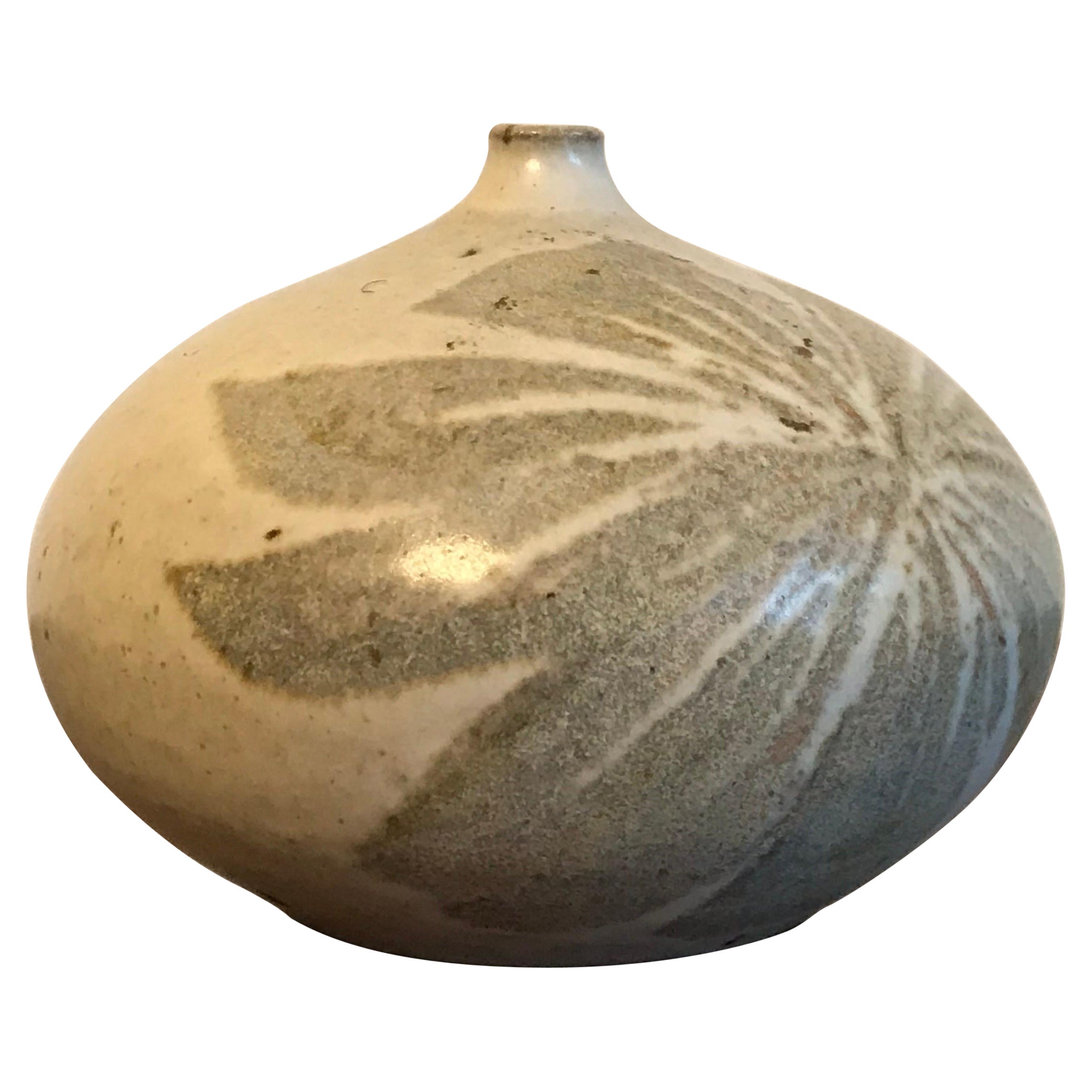 Vintage Japanese Studio Pottery Stoneware Insect Design Vase, Signed ...