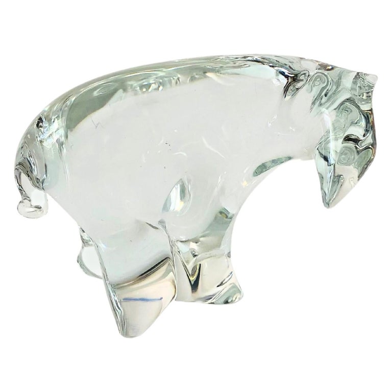 Vintage Art Glass Bear at 1stDibs