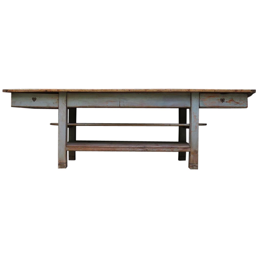 Narrow Serving/ Drapers Table at 1stDibs