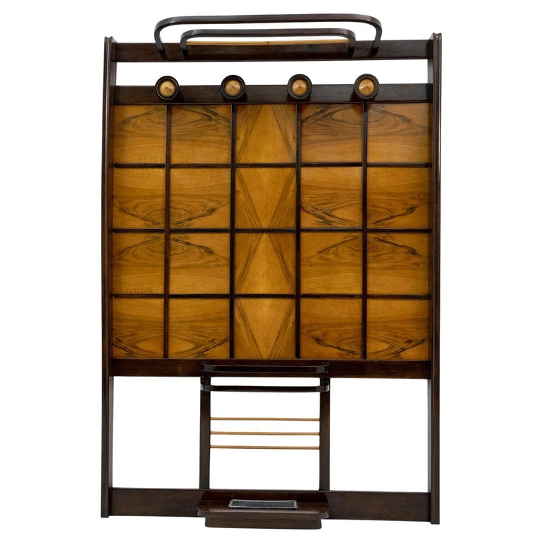 Paolo Buffa Art Deco Italian Walnut Coat Rack Whit Umbrella Stand, 1925 ...