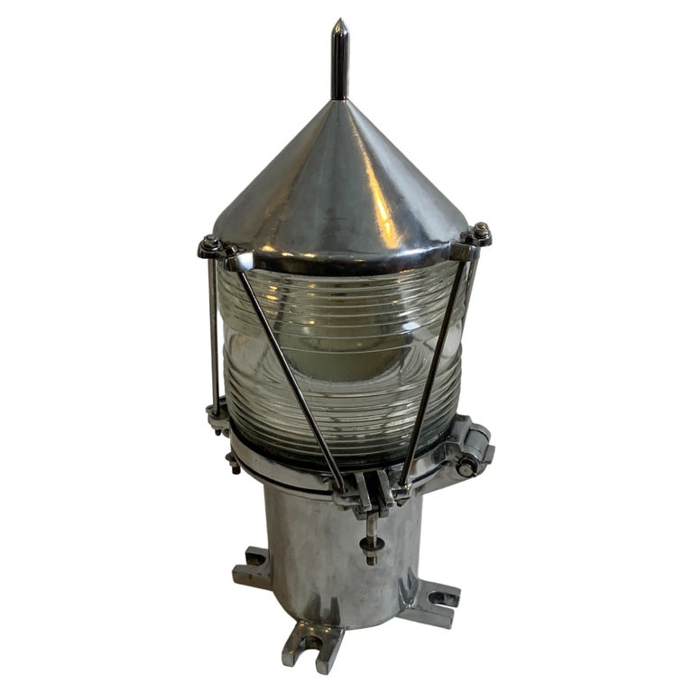 Aluminum Beacon Light with Fresnel Lens at 1stDibs
