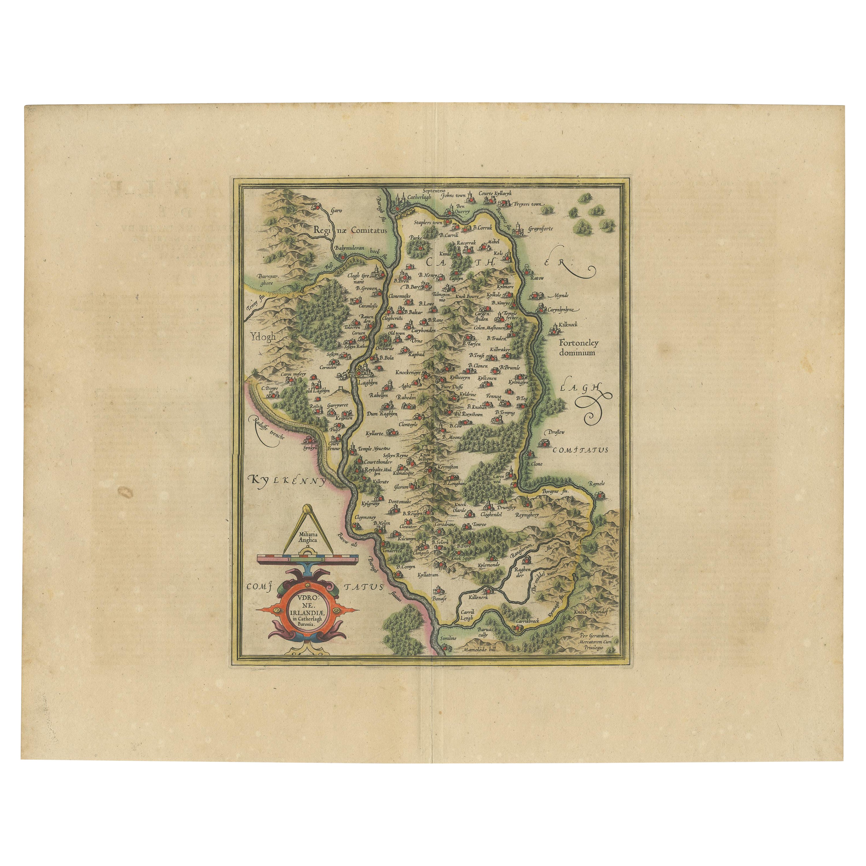 Antique Map of Ireland by Schenk, circa 1705 at 1stDibs