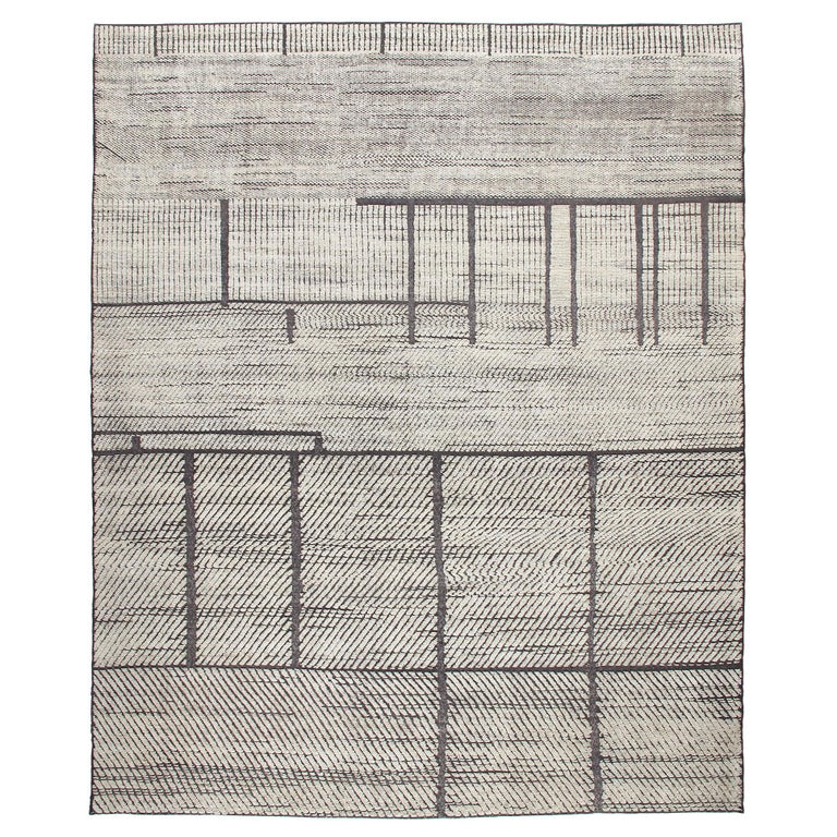 Modern Tribal Rug with an Abstract Design For Sale at 1stDibs