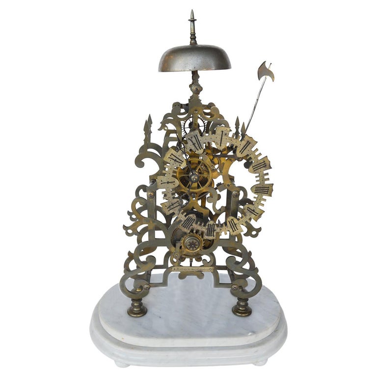 Antique Skeleton Clock, France, circa 1900 For Sale at 1stDibs