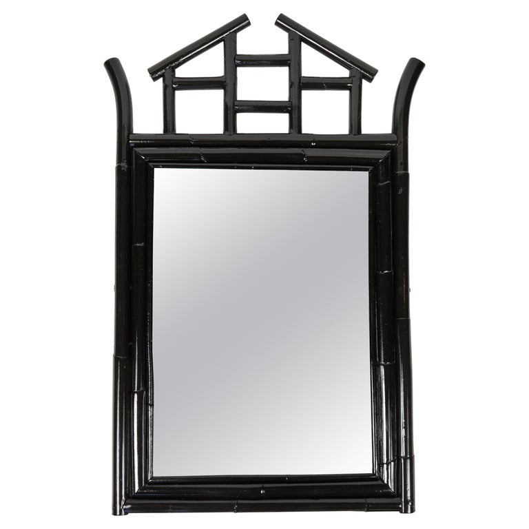 Vintage Bamboo Framed Mirror at 1stDibs