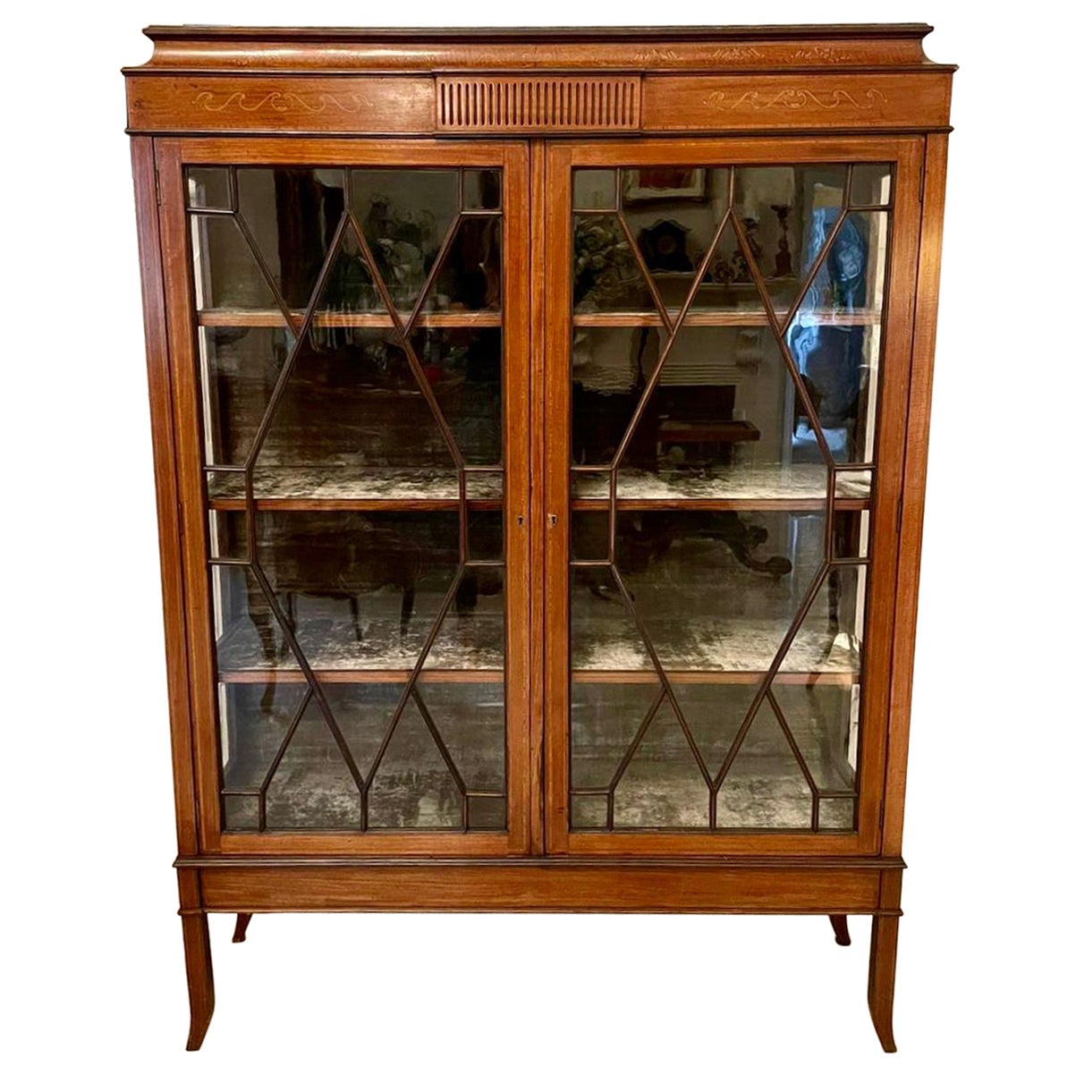 Large Victorian Display Cabinet, Mahogany Shop Showcase, England, circa ...