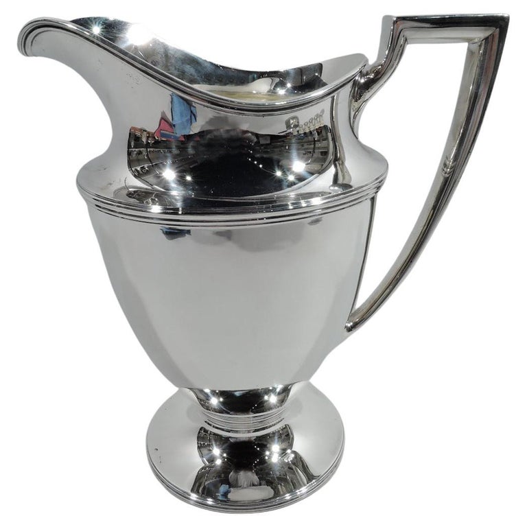 Classic Tiffany American Modern Sterling Silver Water Pitcher For Sale ...