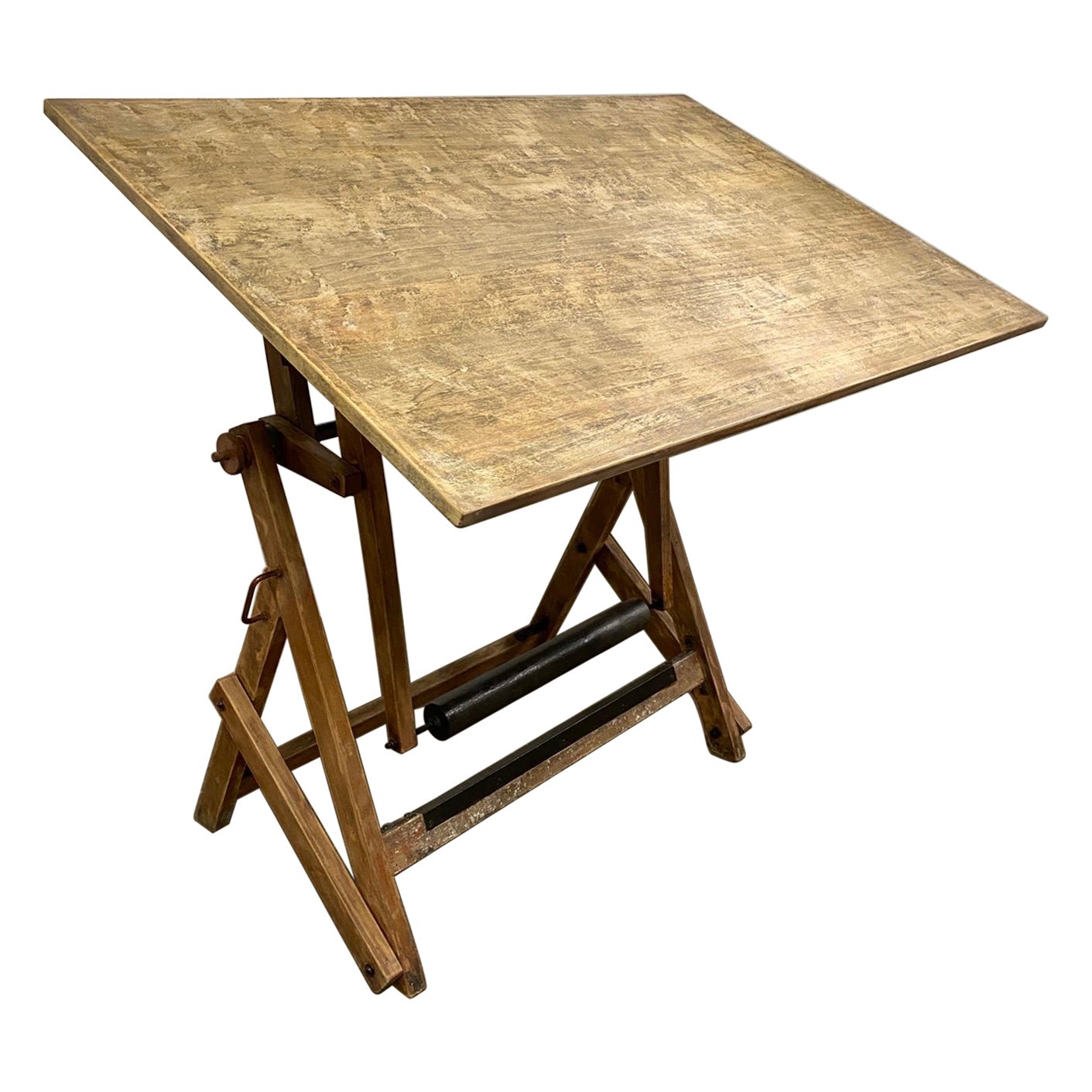 Vintage French Architect's Drafting Table at 1stDibs