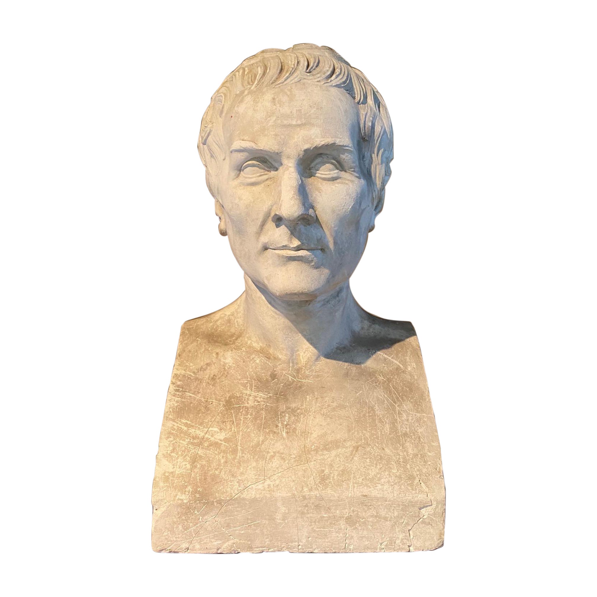 Italian Plaster Bust of Cesar at 1stDibs