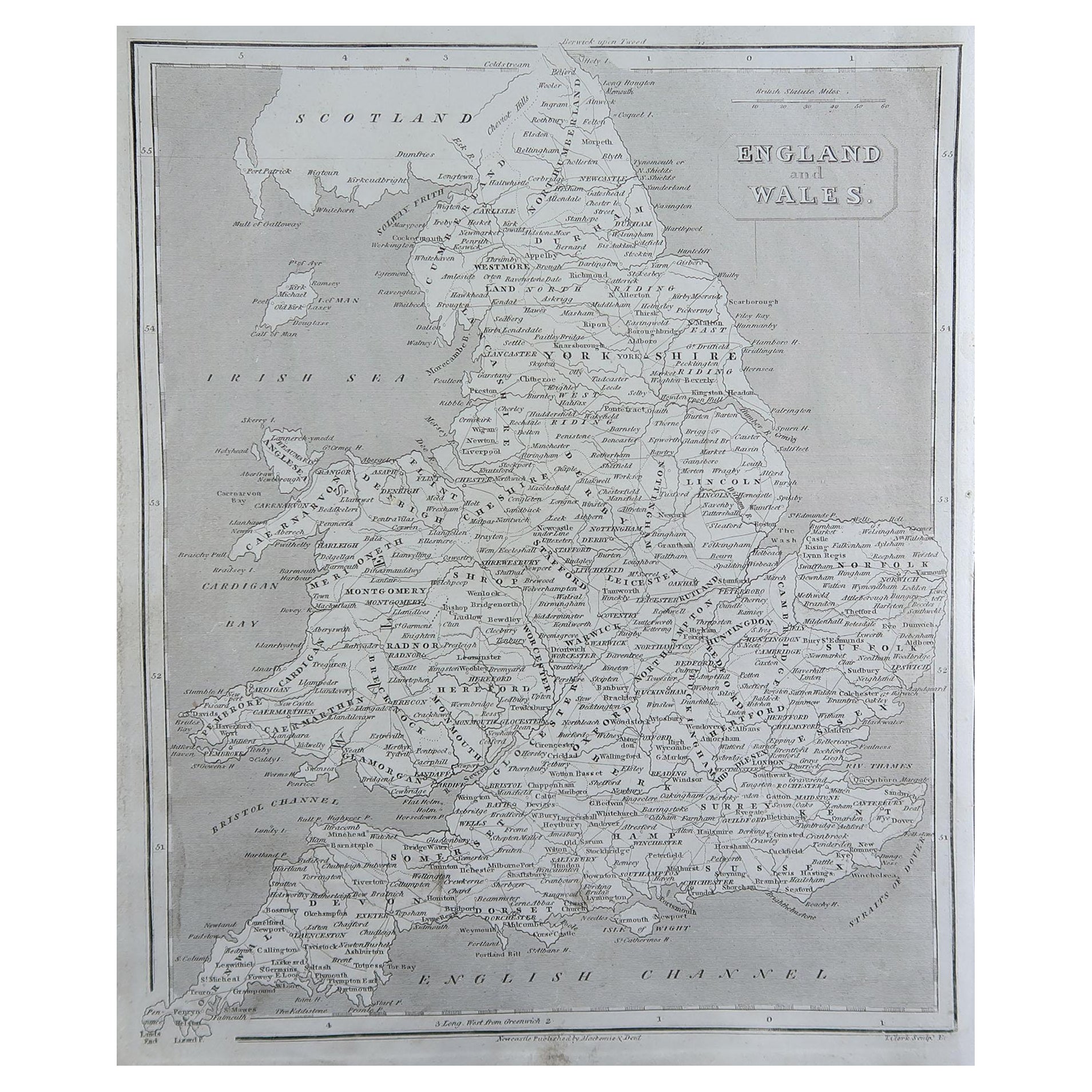 Interesting Map of the Atlantic Showing Nelson's and Trade Routes, 1817 ...
