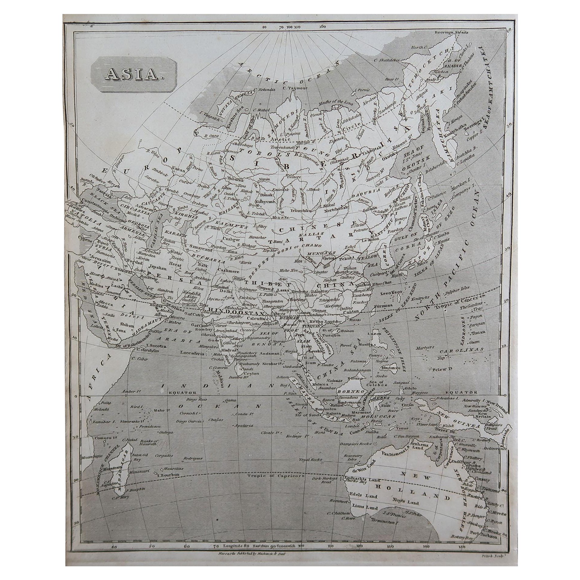 Antique Map of Central Asia, Finely Engraved, 1841 For Sale at 1stDibs
