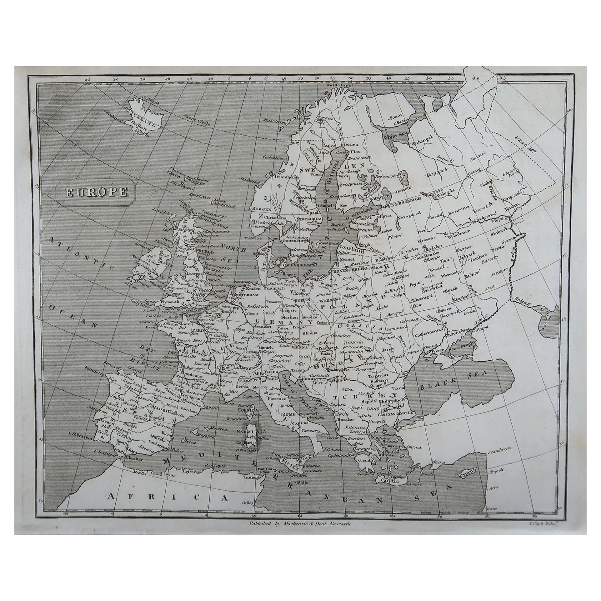 Original Antique Map Scotland by Thomas Clerk, 1817 at 1stDibs