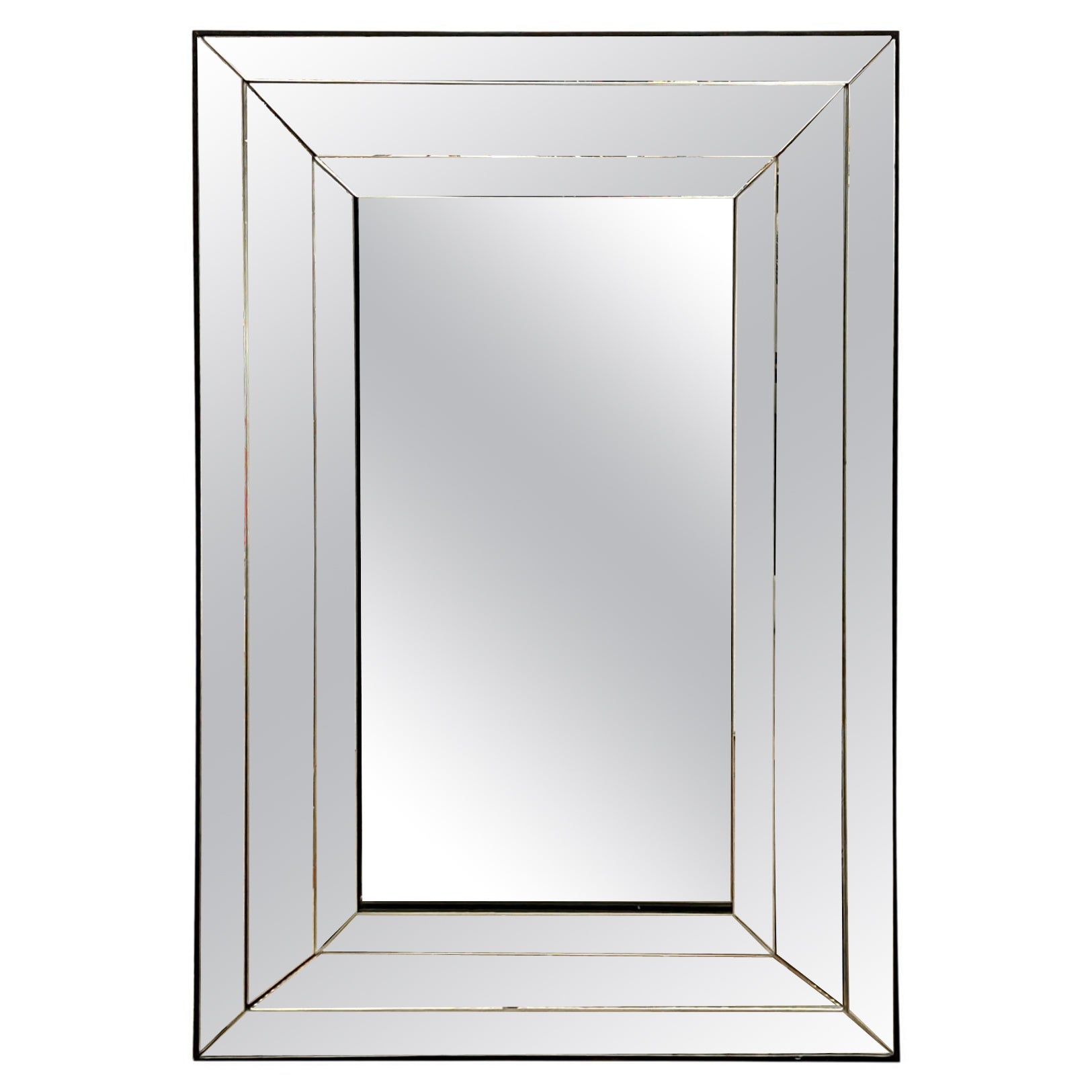 Moderne Style Mid Century Mirror For Sale at 1stDibs