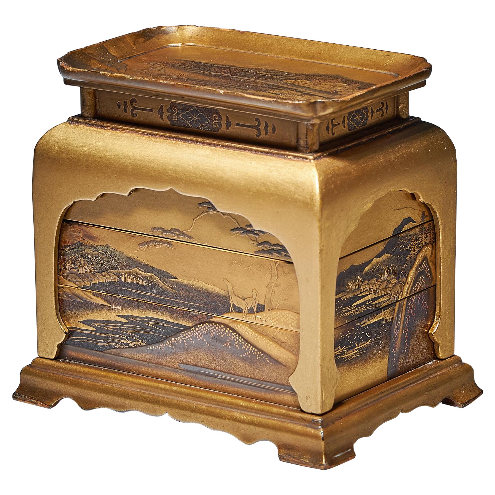 Small Japanese Lacquer Duck Incense Box, Kogo, Meiji Period, Late 19th ...