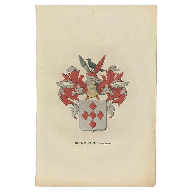 Antique Genealogy Print of the 'De Kessel' Family, 1862 For Sale at 1stDibs