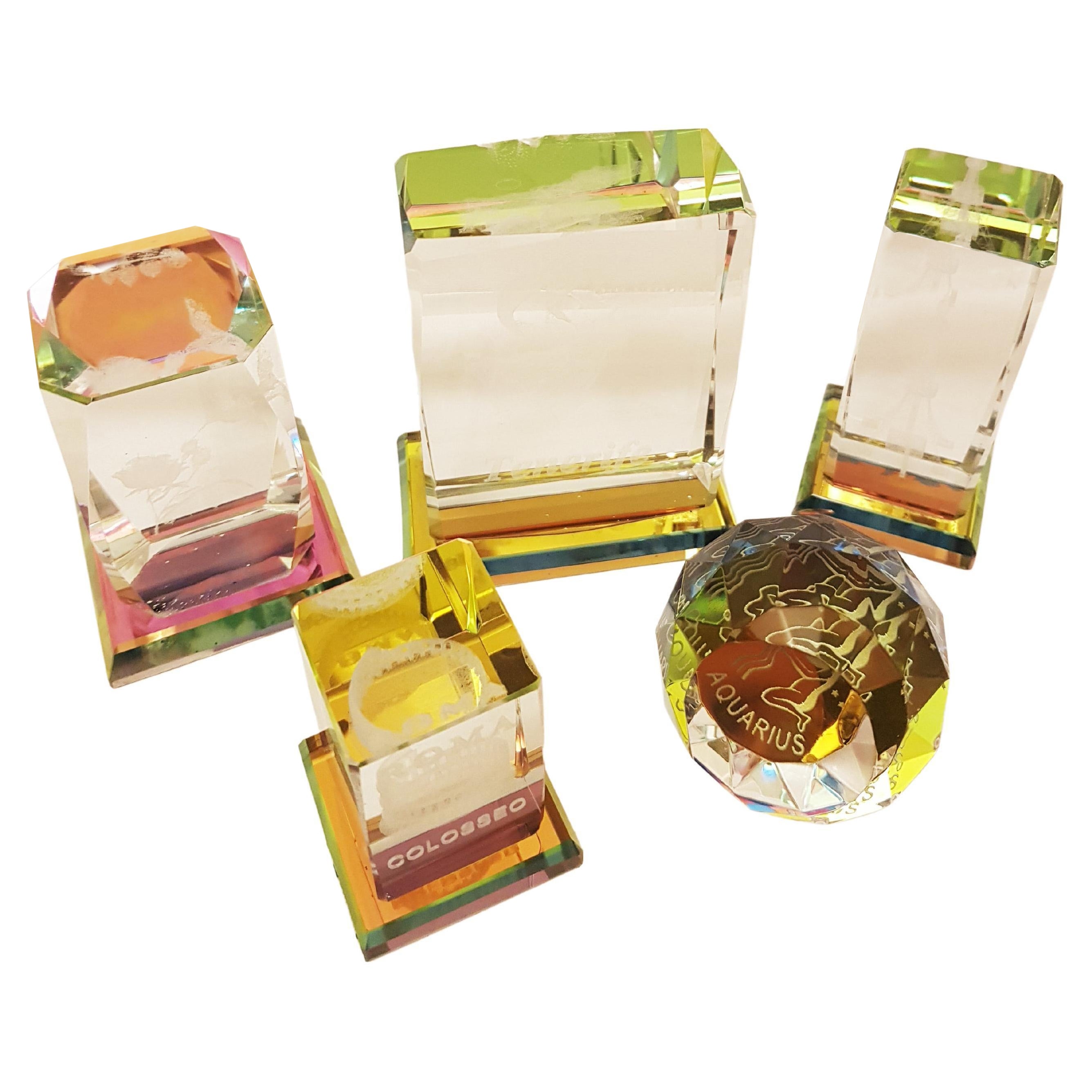 Carved Crystal Paperweight, France, 1940s For Sale at 1stDibs